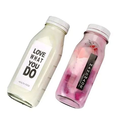 300ml 400ml 500ml 1000ml Luxury Factory Square Clear Milk Glass Juice