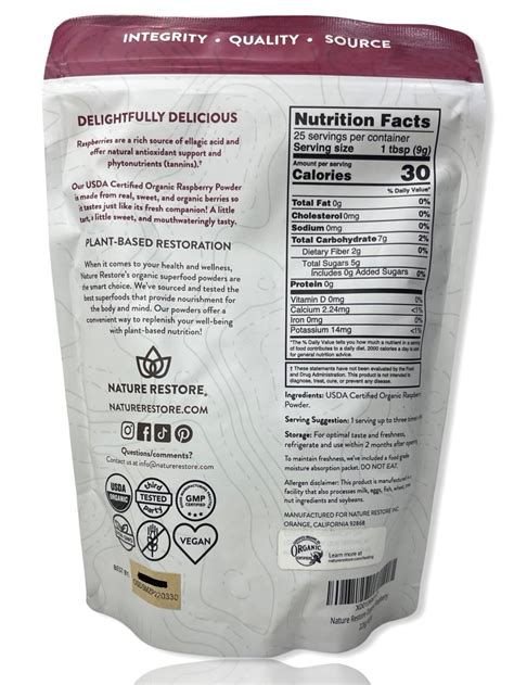 Nature Restore Raspberry Powder Wholesomestorehouse