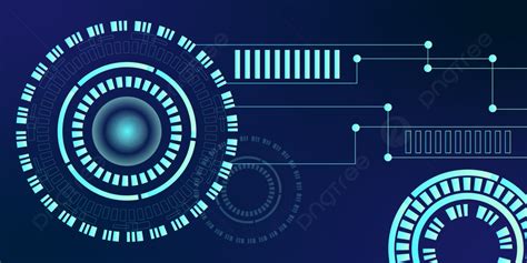 Science And Technology Data Gear Background Blue Technology Data