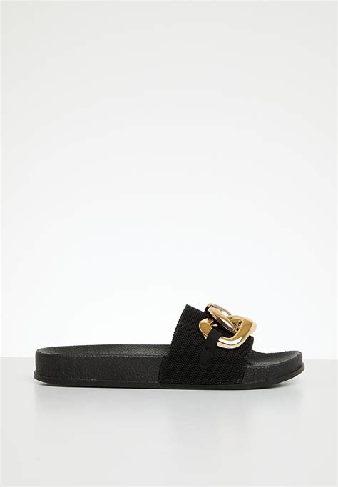 Girls Open Toe Sandals Black Pop Candy Shoes