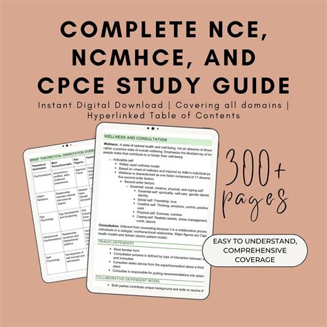 Nce Ncmhce And Cpce Comprehensive Study Guide Etsy