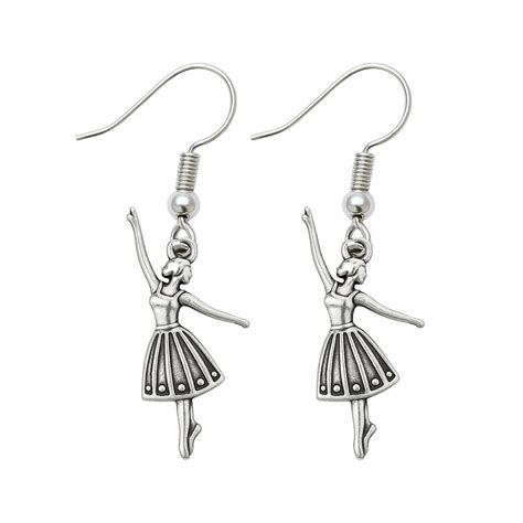 Girls Dance Earrings Ballet Dancer Sportybella