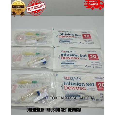 Jual Onehealth Infus Set Dewasa Satuan Selang Disposable Infusion Set