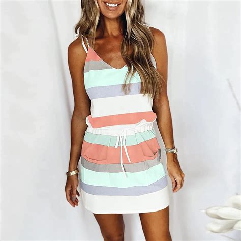 Wycnly Womens Flowy Sundress Sleeveless Mini Dress Floral Print