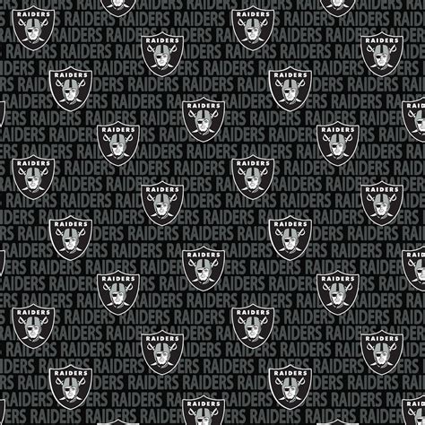 Nfl Las Vegas Raiders Mini Print Football 100 Cotton Fabric Licensed