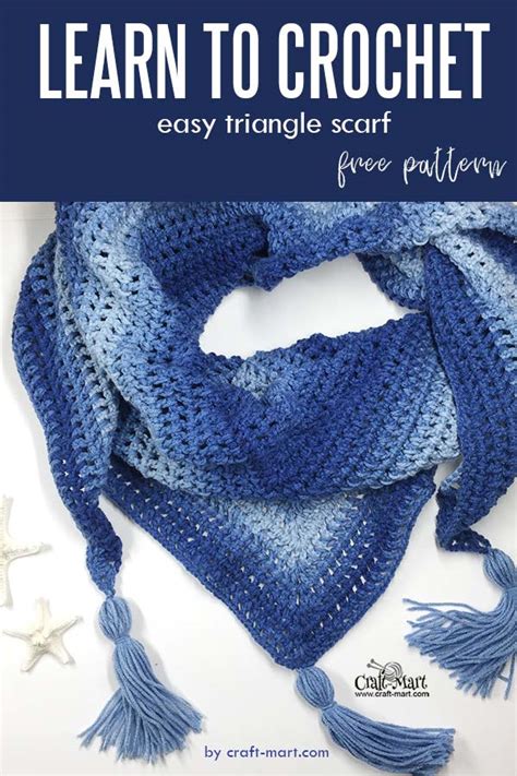 Easy Crochet Triangle Scarf Craft Mart