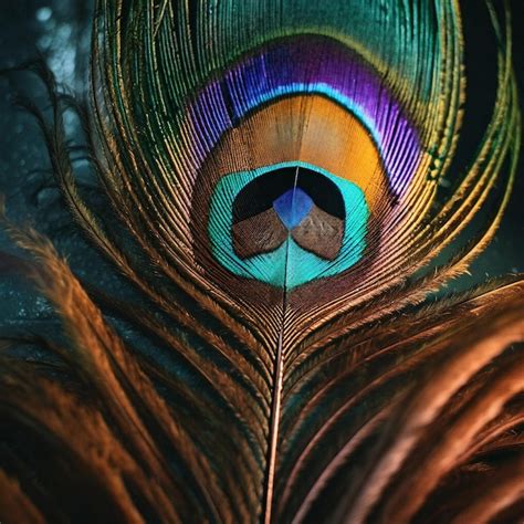 Premium Photo Peacock Feather Macro Photography