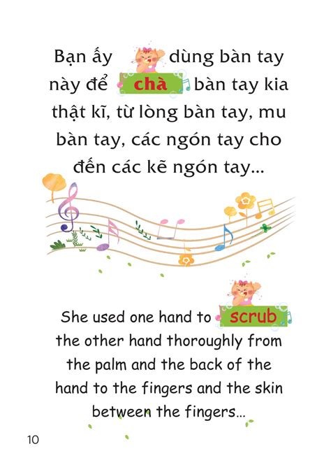 Sách Truyện Tranh Song Ngữ Việt Anh Cho Bé Rửa Tay Sạch Sẽ Mạnh Kh Fahasacom