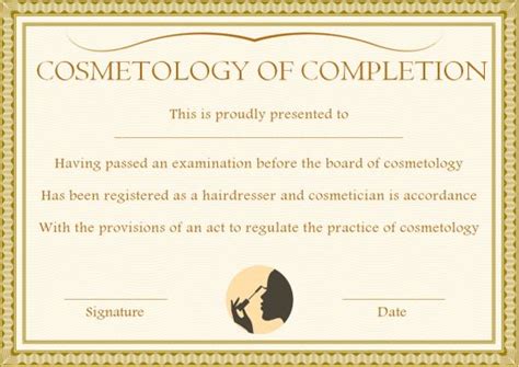 Cosmetology Certificate Templates Beautiful Templates To Explore Areas