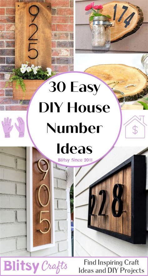 30 Diy House Number Ideas And House Number Signs Blitsy