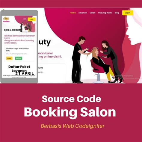 Source Code Aplikasi Booking Salon Web Codeigniter Lazada Indonesia