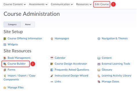 Developing Your Course With The Course Builder Tool Rrc Polytech Learning Technologies