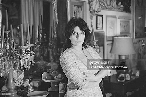 The Actress And Icon Of Italian Cinema Anna Magnani Posing Leaned