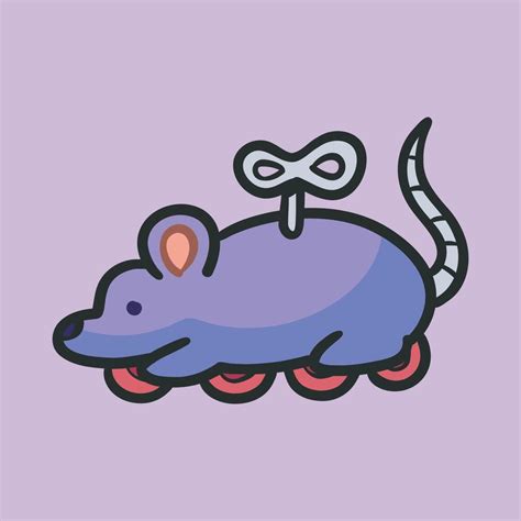 Mouse Toy In Outline Flat Design 57529320 Vector Art At Vecteezy