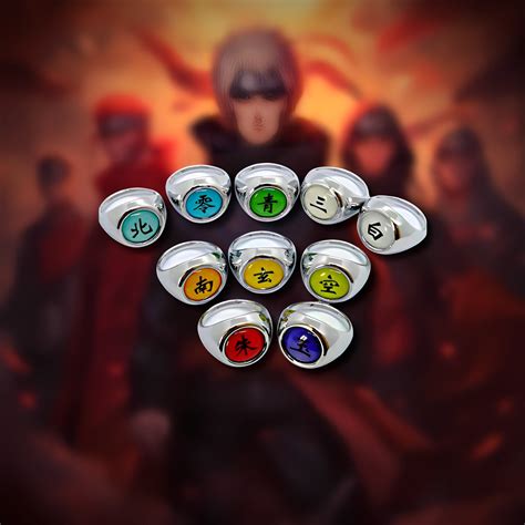 Naruto Akatsuki Members Rings