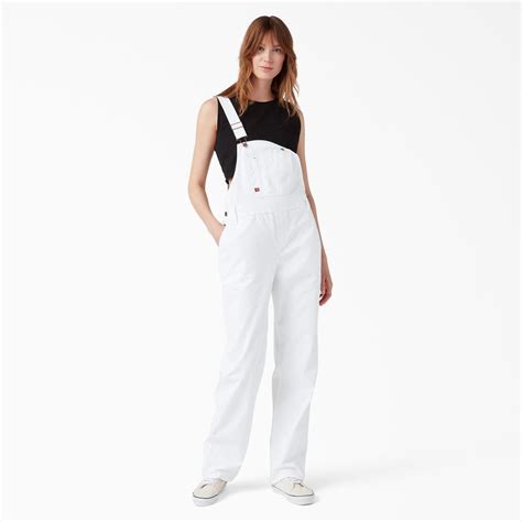 Dickies Womens Relaxed Bib Overall White Fb206 Rural King