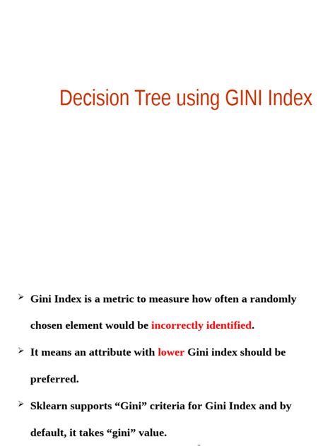 A31 Decision Tree Gini Index Pdf