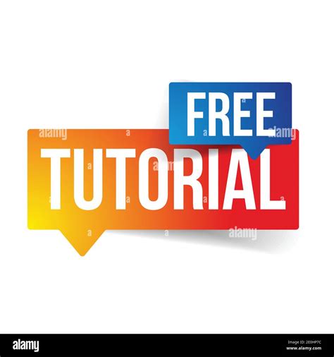 free tutorial sign label speech bubble stock vector image and art alamy