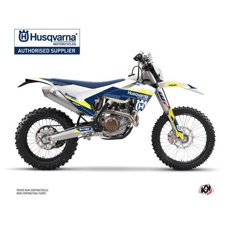 Kit Deco Moto Cross Orbit Husqvarna 350 Fe Blanc Pas Cher Eco Motos