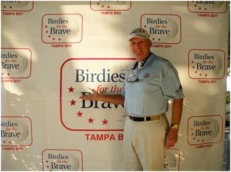 Ron Mccaslin With A Step N Repeat Bannerfor Birdies For The Brave Brave Birdy Tampa Bay