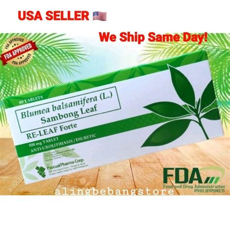 Sambong Releaf Forte Tea 500gm 120 Capsules Blumea Balsamifera Herbal