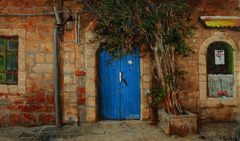At Auction Kim Tkatch Kim Tkatch B 1963 Ukrainian Door In Jerusalem Oil On Board