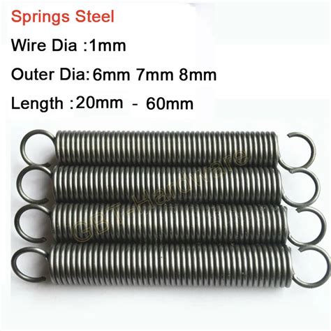 5 Pcs Spring Steel Stretching Spring Wire Diameter 1mm Outer Diameter