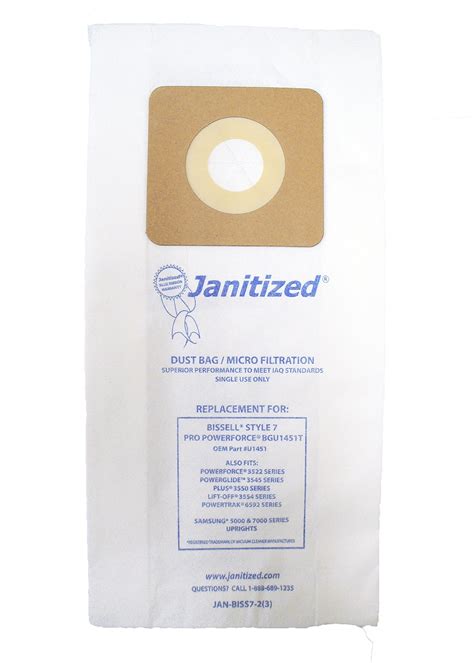 Janitized Jan Biss7 23 Premium Replacement Commercial Vacuum Paper B