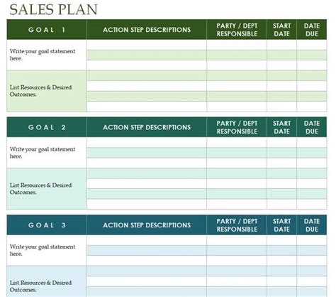 Free 10 Practical Sales Plan Templates [word And Excel] Word Excel Templates