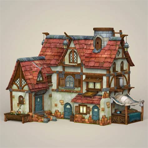 Fantasy House 3d Model By 3dseller