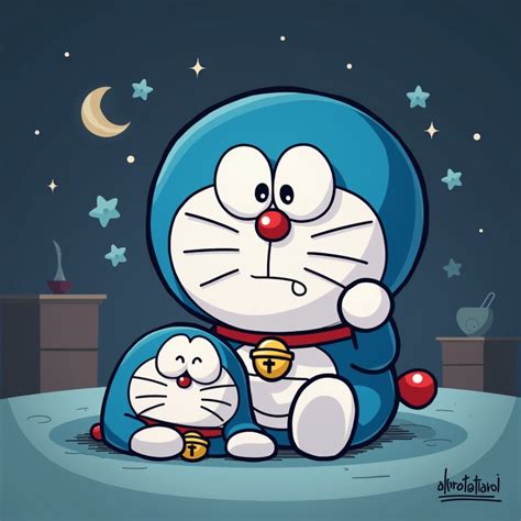Doraemon Sleeping Stable Diffusion Online