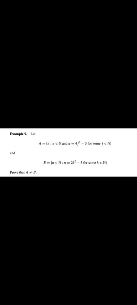 solved example 9 let a {n n∈n and n 4j2−3 for some j∈n} and