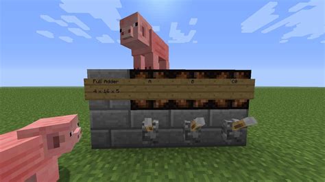 Redstone Binary Full Most Uncompact Adder R Minecraft