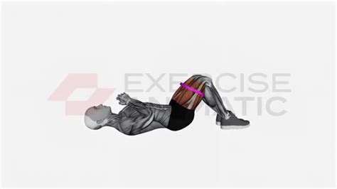 Resistance Band Glute Bridge Version2 Exercise Animatic
