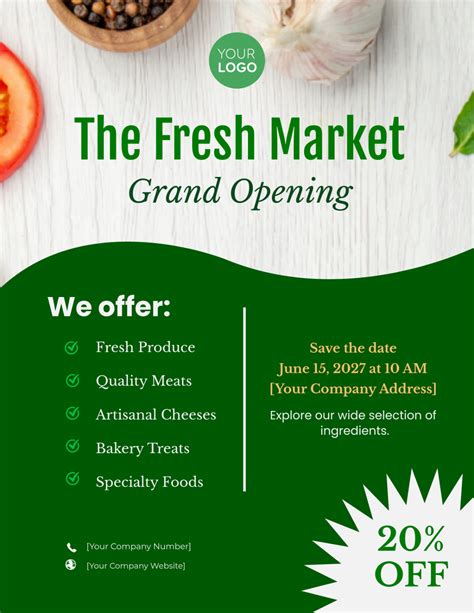 Free Food Flyer Templates Editable And Printable