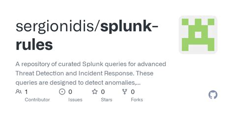 Github Sergionidis Splunk Rules A Repository Of Curated Splunk Queries For Advanced Threat