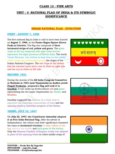 Evolution Of The Indian National Flag Pdf
