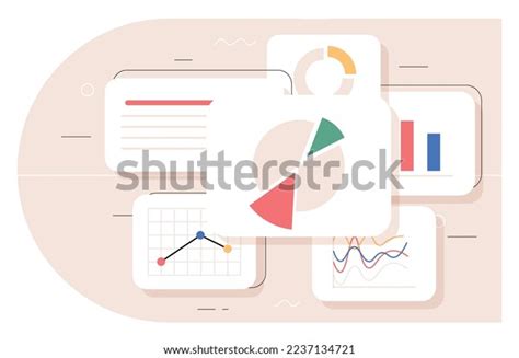 Finance Charts Concept Graphs Diagrams Work Stock Vector Royalty Free Shutterstock