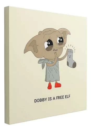 Cuadro Harry Potter Dobby Elfo Libre Y Feliz 80x80 Meses Sin Interés