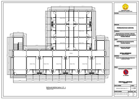 Imb Ars Aspri G1 Dl 001 Denah Rencana Lt1 Pdf