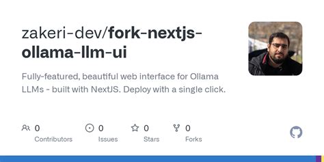 Activity Zakeri Dev Fork Nextjs Ollama Llm Ui GitHub