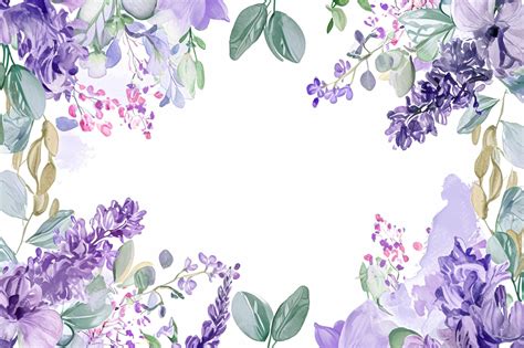 Premium Photo Elegant Purple Floral Watercolour Background