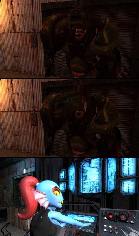 Rule 34 3d Combine Crossover Half Life Half Life 2 Undertale Undyne 3532688