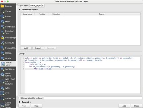 Qgis Length Of Shared Borders Between Polygons Using Virtual Layers