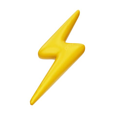 Renderizado De Icono 3d De Rayo Amarillo Png Dibujos Rayo Amarillo