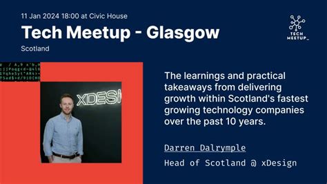 Tech Meetup Glasgow On Linkedin Super Looking Forward To Our First