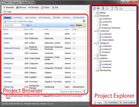 Code On Time Getting Started Using The Project Designer