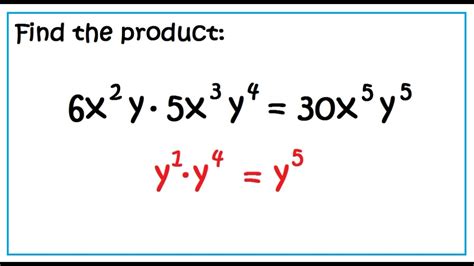 Multiply Monomials Youtube