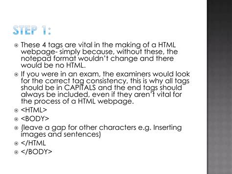 How To Create A Html Webpage Using Notepad Ppt