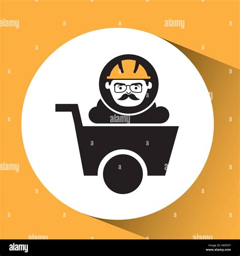 Man Worker Mining Design Icon Vector Illustration Stock Vector Image